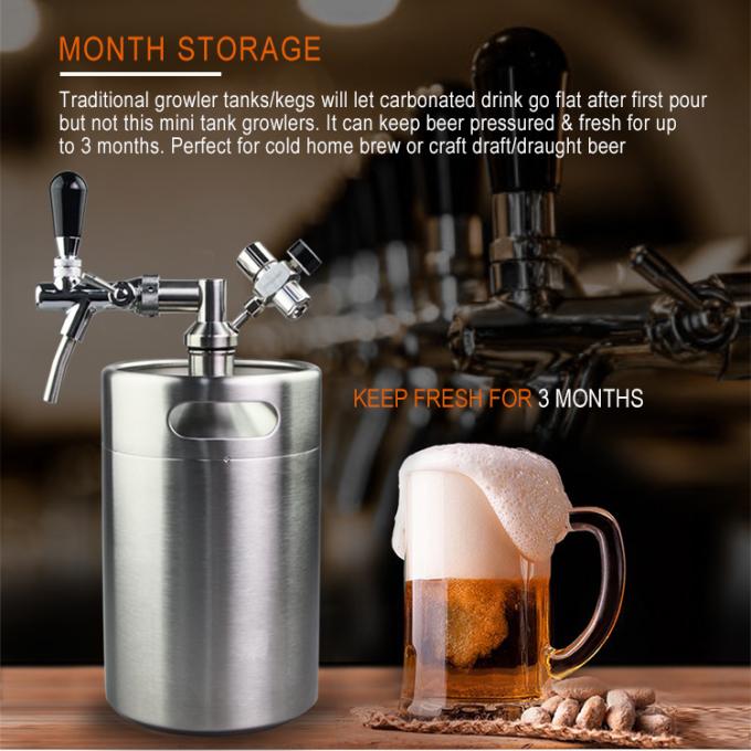 Home Brew 5L Single Wall Pressurized Growler Tap System