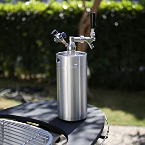 128oz Mini Keg Growler Co2 Sus304 Carbonating Dispenser Kit